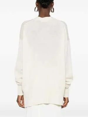 JIL SANDER Cashmere Drop-shoulder Cardigan - White