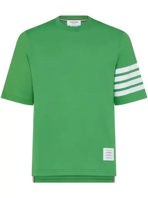 Thom Browne 4-bar Round-neck T-shirt - Green