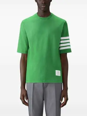 Thom Browne 4-bar Round-neck T-shirt - Green