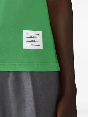 Thom Browne 4-bar Round-neck T-shirt - Green