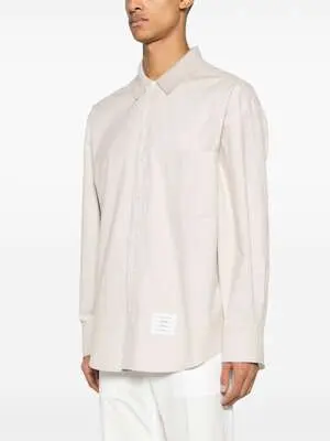 Thom Browne Rwb Stripe-print Cotton Overshirt