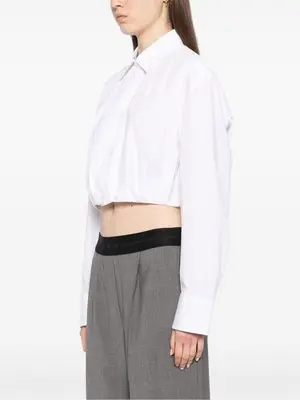 MSGM Embroidered Cropped Shirt