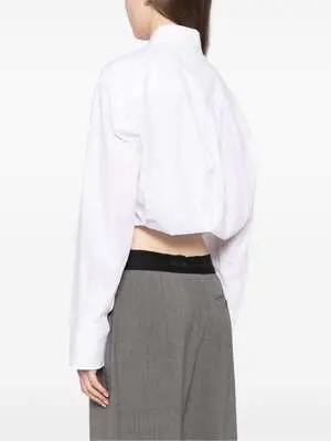 MSGM Embroidered Cropped Shirt