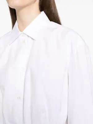 MSGM Embroidered Cropped Shirt