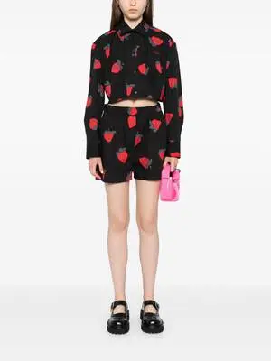 MSGM Printed Cropped Shirt