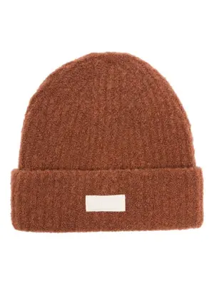 AUTRY Logo-patch Beanie - Brown