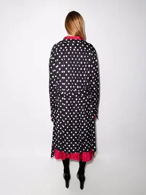 Balenciaga Reversible Belted Polka Dot Dress