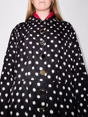 Balenciaga Reversible Belted Polka Dot Dress
