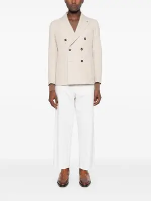 Tagliatore Brooch-detail Double-breasted Blazer