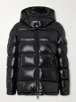 Moncler Maire Hooded Quilted Glossed-shell Down Jacket