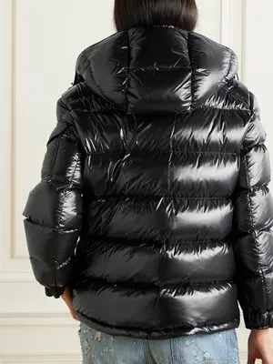 Moncler Maire Hooded Quilted Glossed-shell Down Jacket