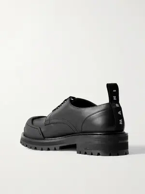 Marni Dada Rubber-trimmed Leather Brogues