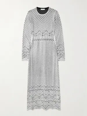 Rabanne Metallic Open-knit Maxi Dress