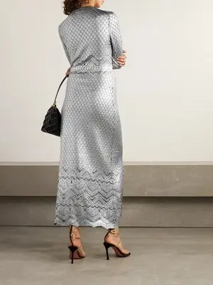 Rabanne Metallic Open-knit Maxi Dress