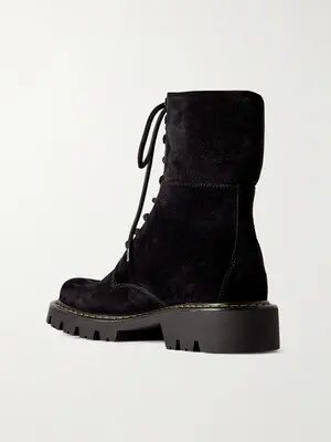 Loewe Sierra Suede Ankle Boots - Black