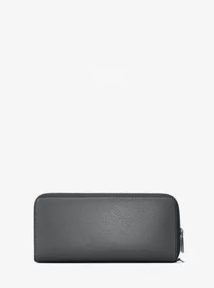 Michael Kors Jet Set Travel Large Leather Continental Wallet In By - Brown
