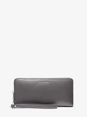 Michael Kors Jet Set Travel Large Leather Continental Wallet In By