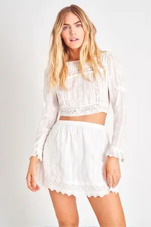 LoveShackFancy Lautner Crop Top