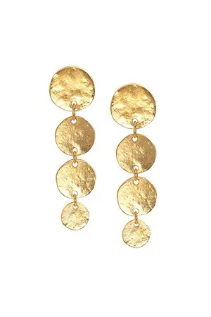 KENNETH JAY LANE Coin Drop Pierced Earrings - Gold