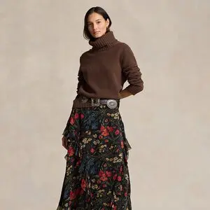 Ralph Lauren Floral Georgette Wrap Skirt