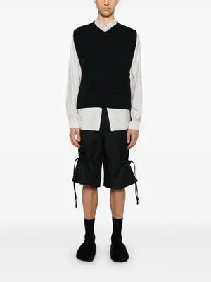 Comme Des Garçons Wide-leg Shorts - Black