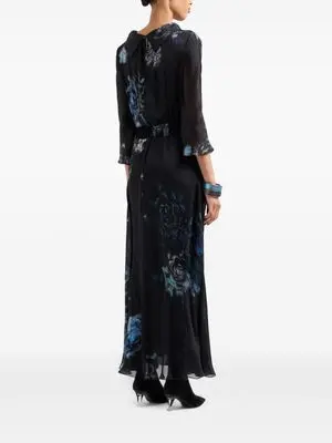 Giorgio Armani Floral-print Silk Maxi Dress