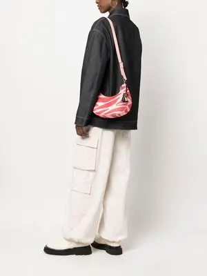 Mcm Zebra-print Leather Shoulder Bag