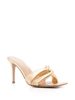 GIANVITO ROSSI 85mm Amour Mules - Gold