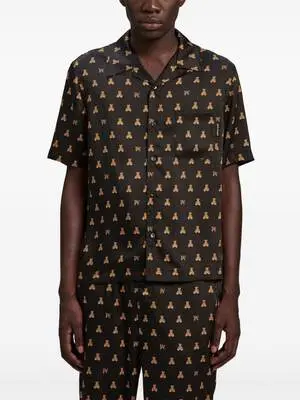 Palm Angels Bear Monogram Shirt - Black