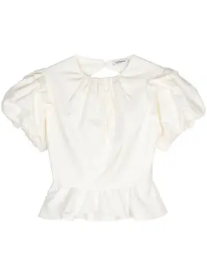 PARLOR Ruffle-trimmed Blouse