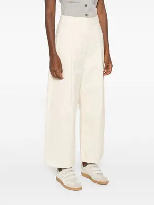 Studio Nicholson Dordoni Wide Leg Cropped Trousers - Neutrals