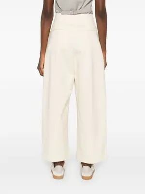 Studio Nicholson Dordoni Wide Leg Cropped Trousers - Neutrals