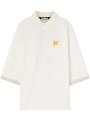Palm Angels Logo-print Cotton Polo Shirt