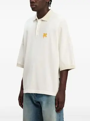 Palm Angels Logo-print Cotton Polo Shirt