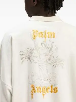 Palm Angels Logo-print Cotton Polo Shirt