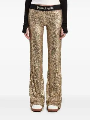 Palm Angels Sequin-design Flared Trousers