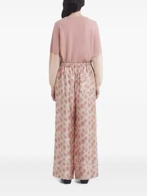 Marni Silk Wide-leg Trousers - Pink