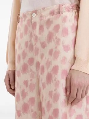 Marni Silk Wide-leg Trousers - Pink