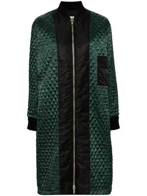 MAISON MARGIELA Single-stitch Logo Quilted Coat