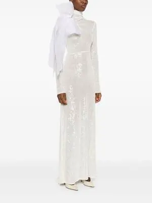 ATU BODY COUTURE Draped-detail Maxi Dress - White