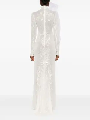 ATU BODY COUTURE Draped-detail Maxi Dress - White