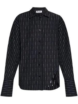 Attico Logo-print Cotton Shirt - Blue