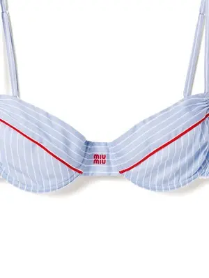 Miu Miu Stripe-print Bra