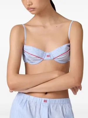 Miu Miu Stripe-print Bra