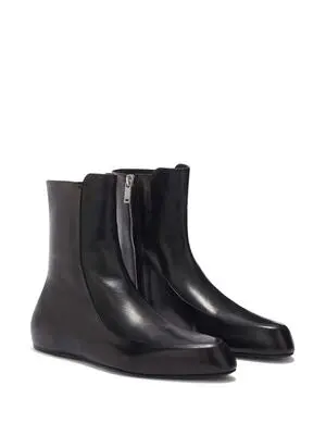 JIL SANDER Leather Ankle Boots