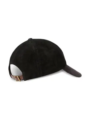 Ralph Lauren Logo-patch Suede Baseball Cap