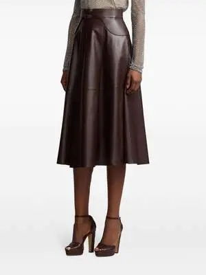 Ralph Lauren Soft Leather Midi Skirt