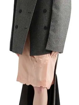 Prada Embroidered Habutai Silk Skirt
