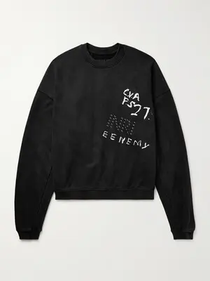 RRR123 Logo-print Cotton-jersey Sweatshirt
