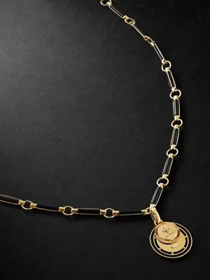 FOUNDRAE Ever Growing Vivacity 18-karat Onyx Necklace - Gold